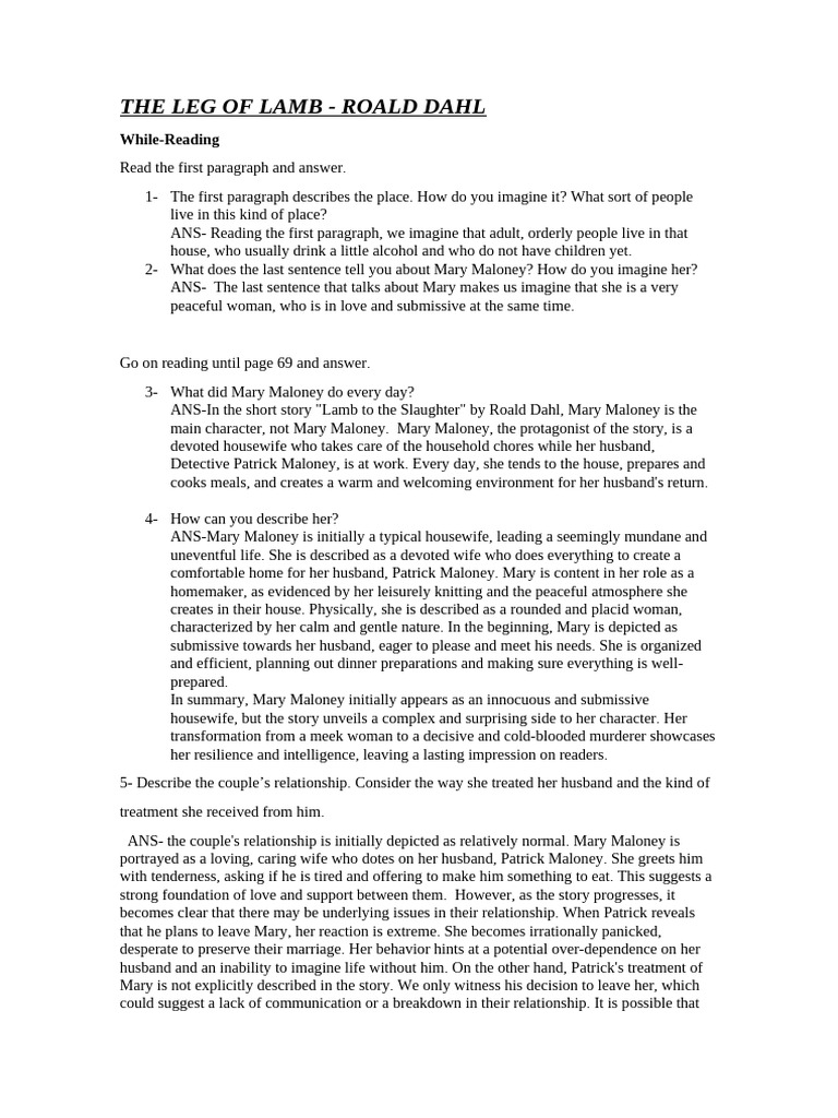 The Leg of Lamb | PDF