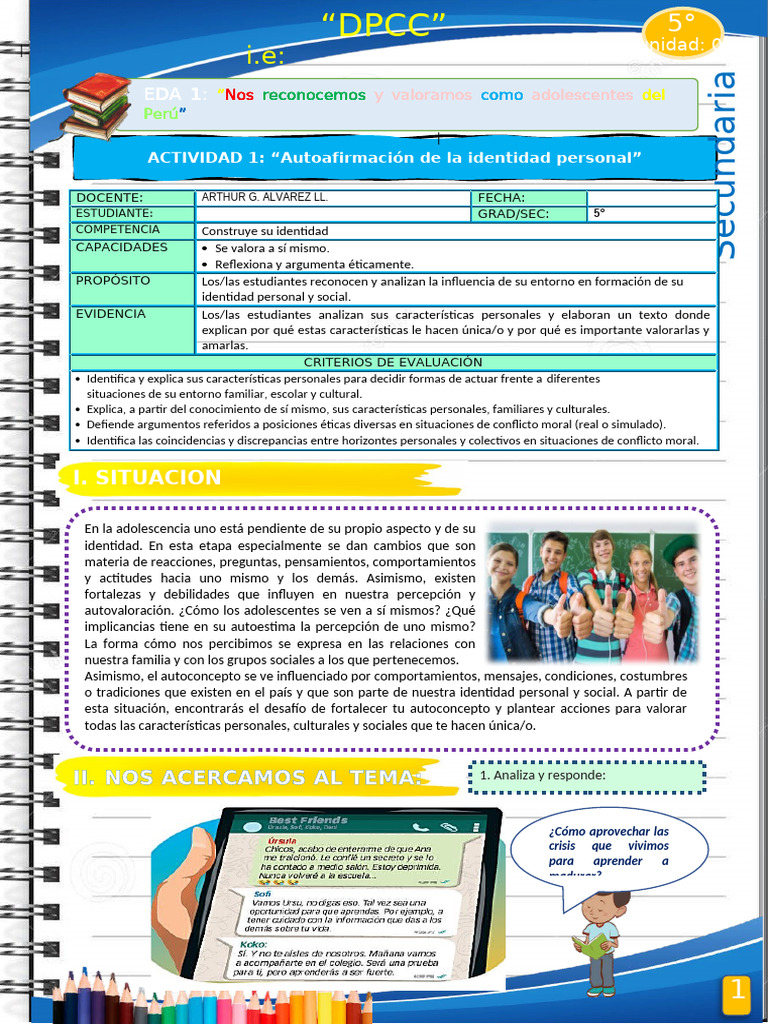 5° DPCC - Actv.01-Exp.1 2023 | PDF