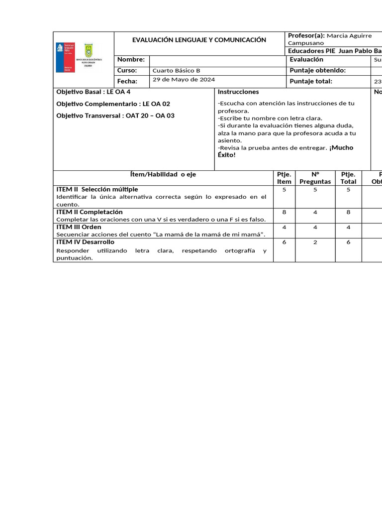 Control Lector La Mama.... | PDF