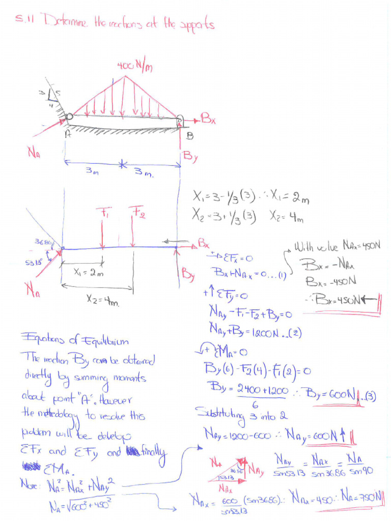 Hibbeler - Engineering Mechanics Statics - Chapter - 5 - P5.11 | PDF