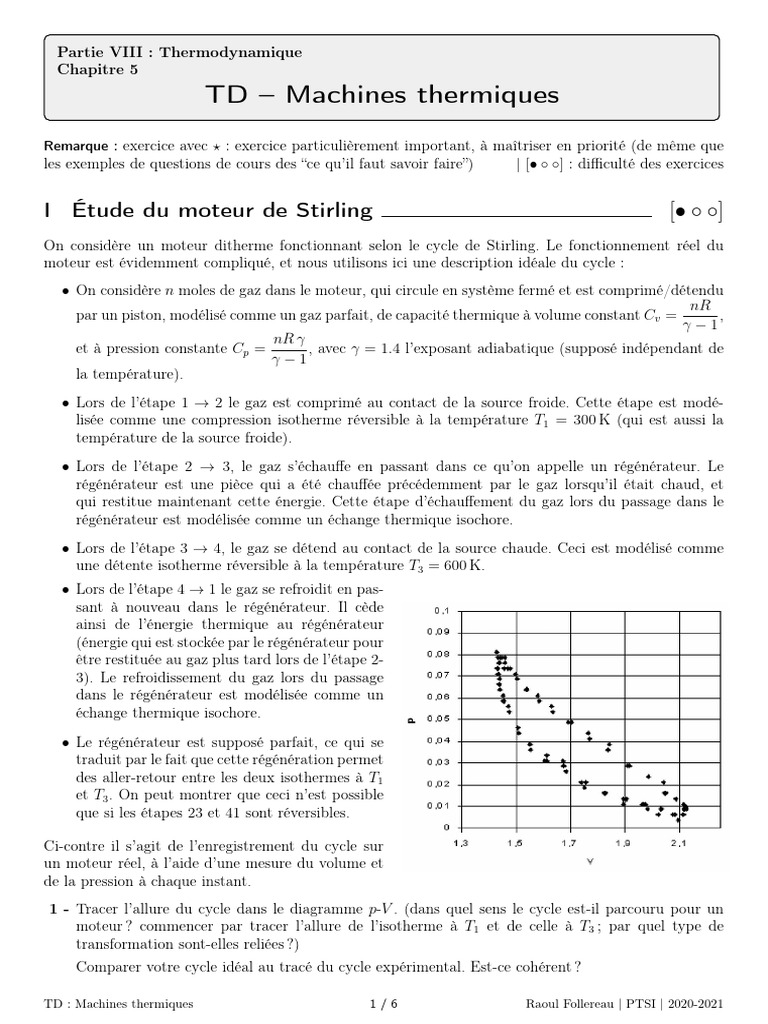 Chap5 TD Machines Thermiques | PDF