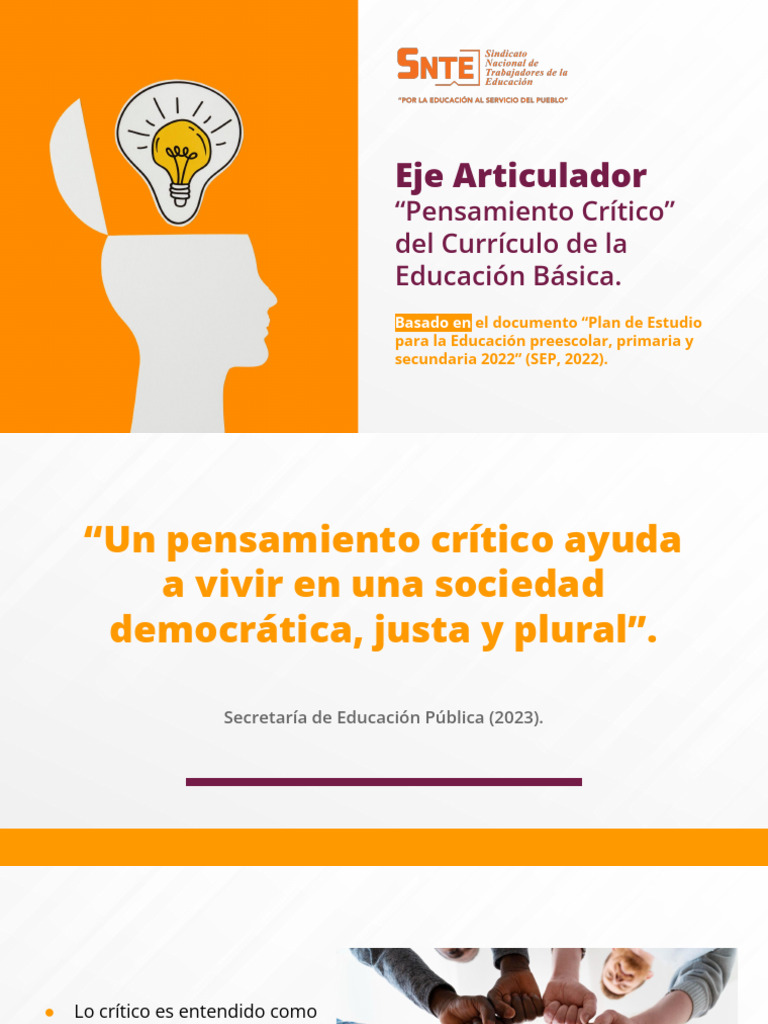 Eje Articulador Pensamiento Critico Pdf