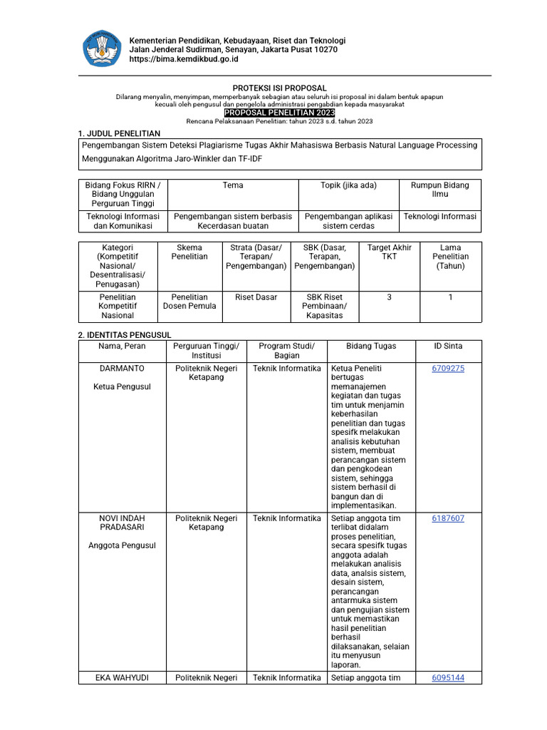 Pengembangan Sistem Deteksi Plagiarisme Tugas Akhir Mahasiswa Berbasis Natural Language ...