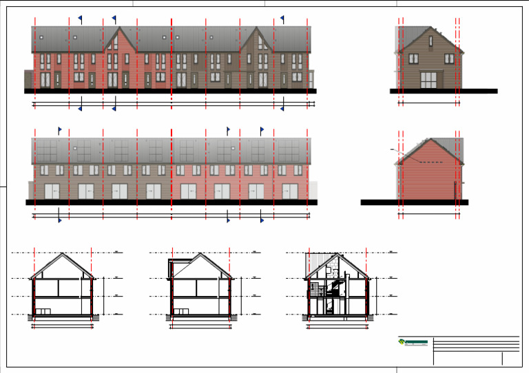 Thuis e Gevels en Doorsneden Blok e 2 | PDF