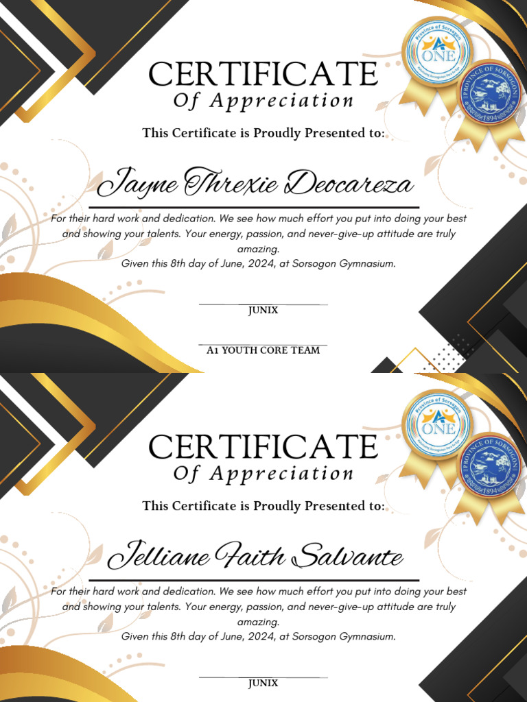 Individual Certs | PDF