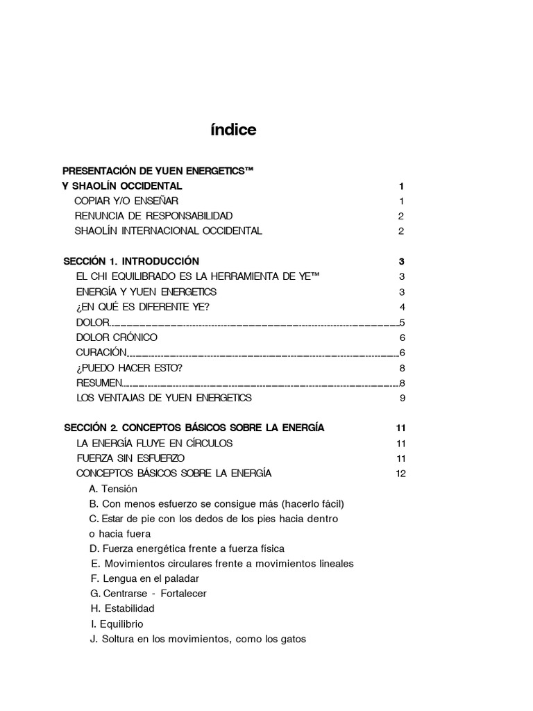 Yuen Method, Yuen Energetics y Shaolín Occidental | PDF