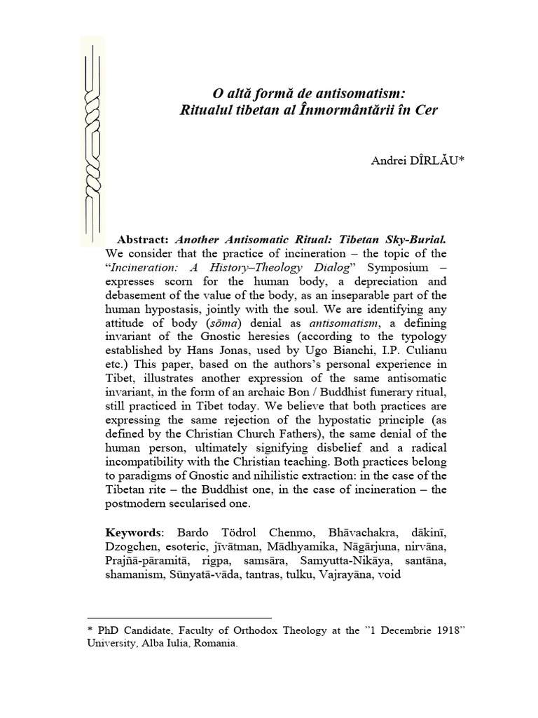 Ritualul Tibetan Al Înmormântării În Cer | PDF