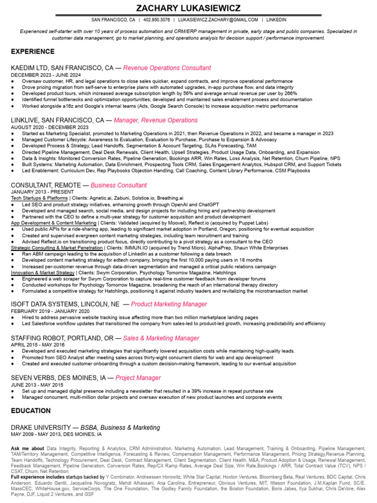 2025 Addify Resume - Zach L | PDF