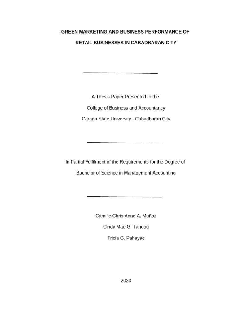 Pre Defense Manuscript | PDF