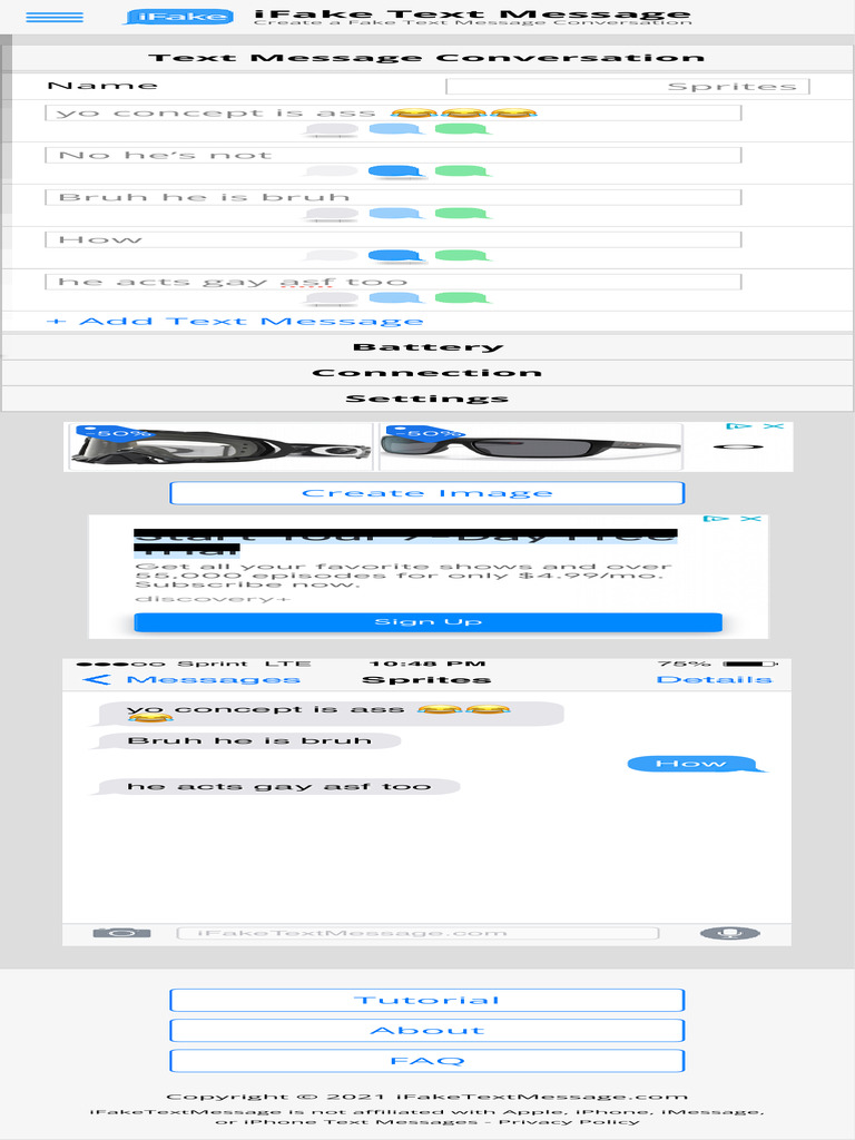 Fake Text Message Make Fake Text Conversation | PDF