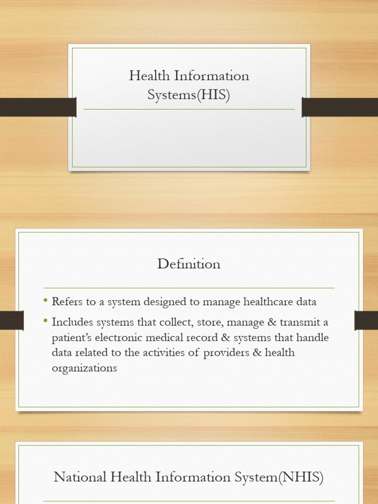 Health Information Systems | PDF
