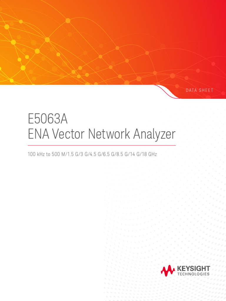 E5063A ENA Vector Network Analyzer | PDF