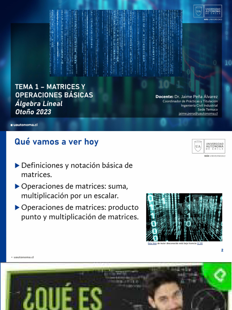 1 - Matrices y Operaciones Básicas | PDF