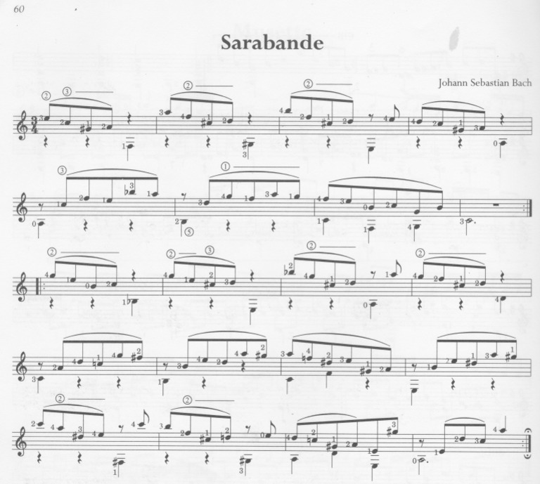 Sarabande, Bach | PDF