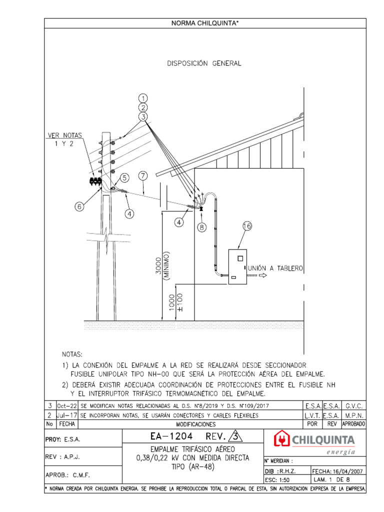 Ea 1204 - r3 Empalme Trifasico Aereo Con Medida Directa Tipo Ar 48 | PDF