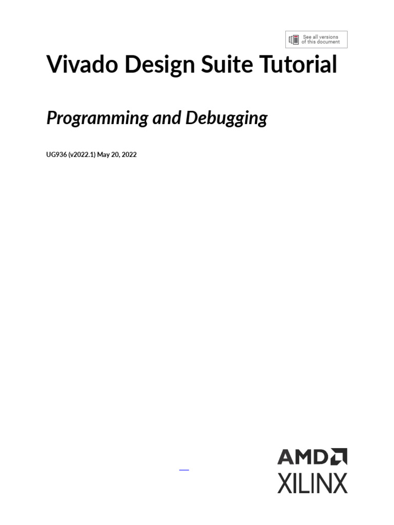 Ug936 Vivado Tutorial Programming Debugging | PDF