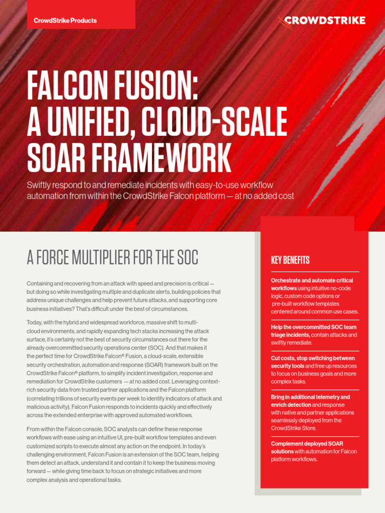 Crowdstrike Falcon Fusion Data Sheet | PDF