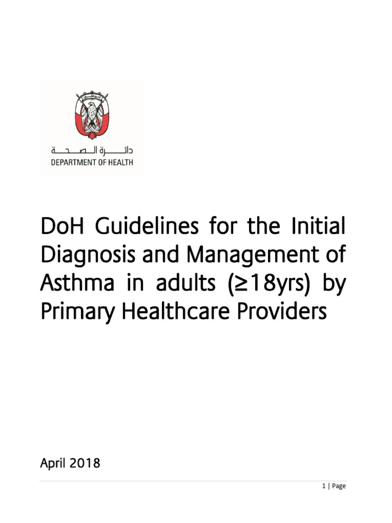 DoH Guidelines For Asthma in Adults | PDF