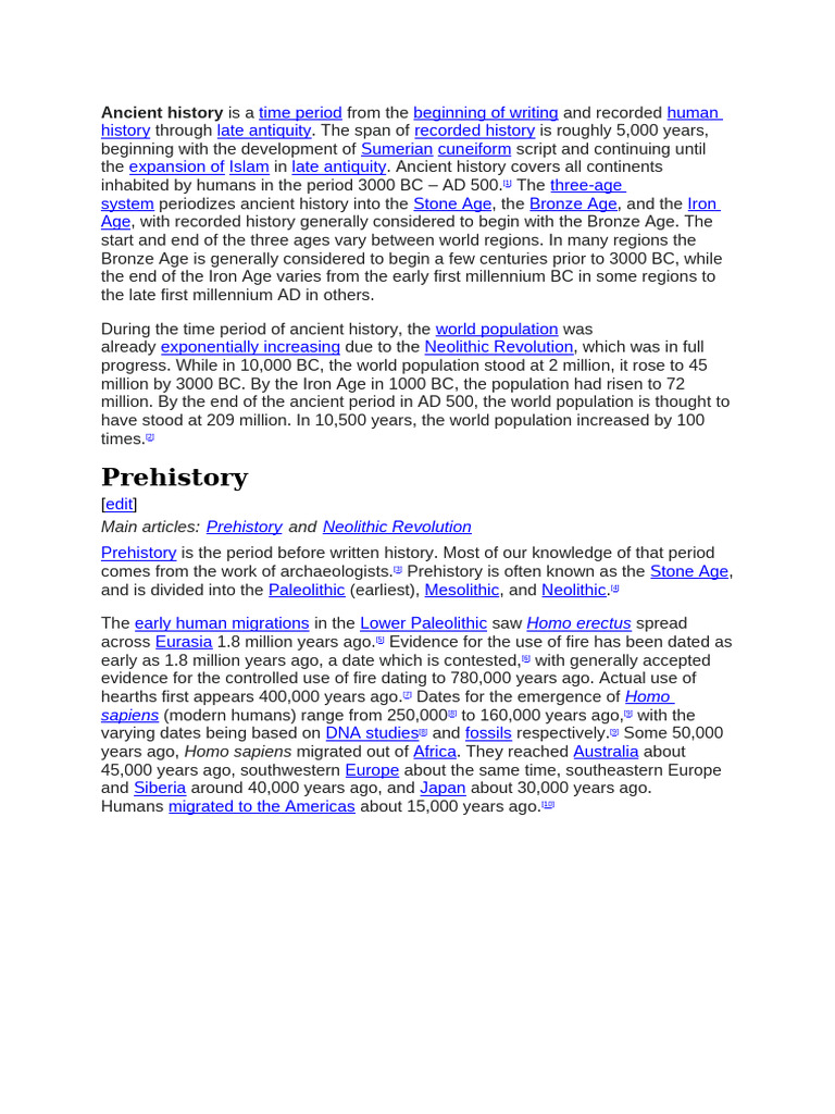 Ancient Peroid | PDF