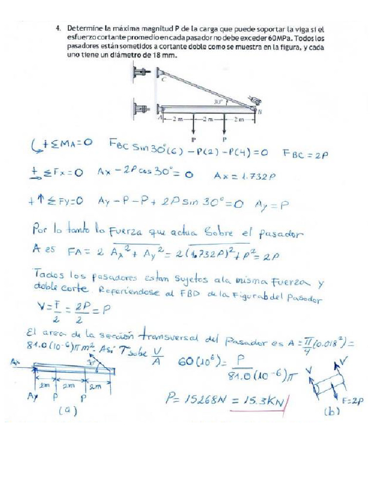 EJERCICIOS DE RESISTENCIA DE MATERIALES 05 | PDF