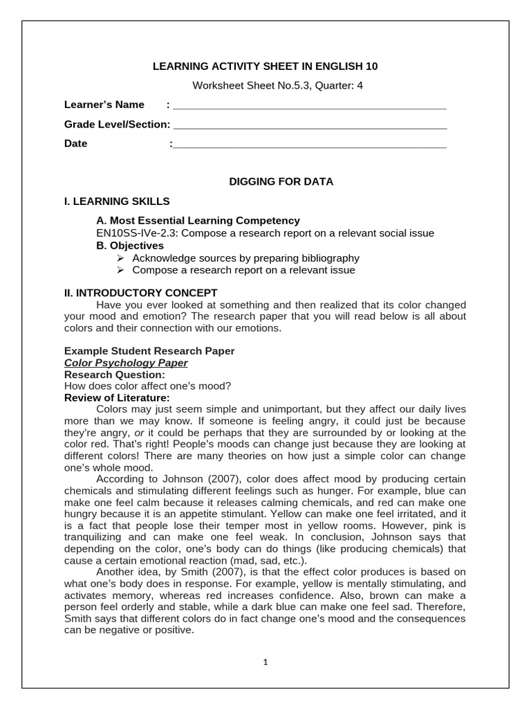 En10 Q4 Melc 5 Las 5.3 | PDF