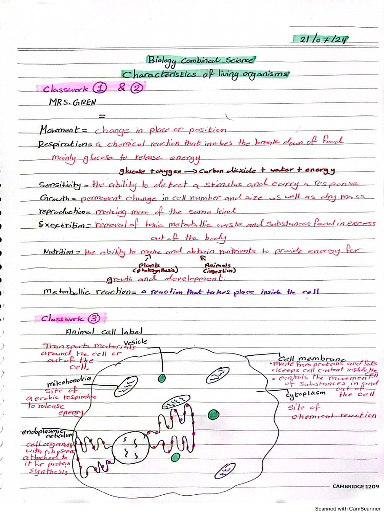 Chapter 1 Bio Combined Notes | PDF