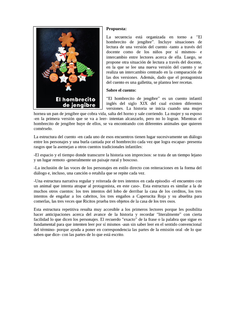 El Hombrecito de Jengibre | PDF