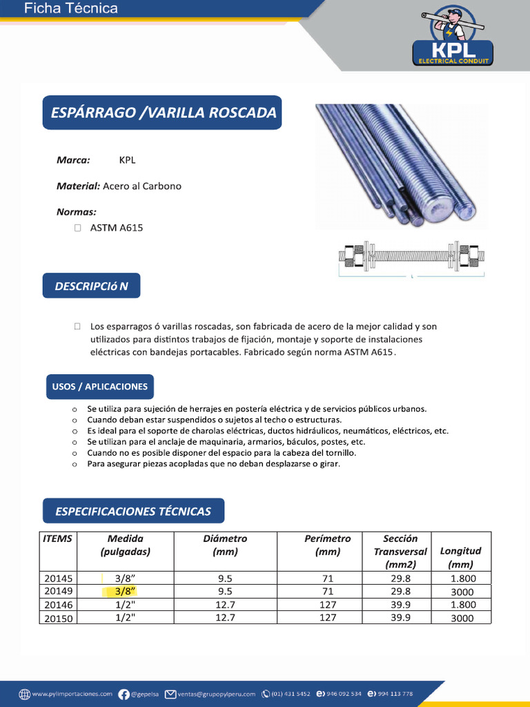 Ficha Tecnica Esparragos | PDF