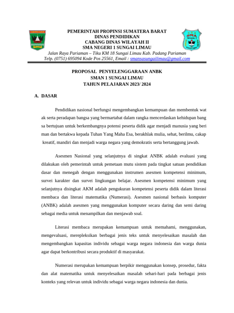 Proposal Anbk | PDF