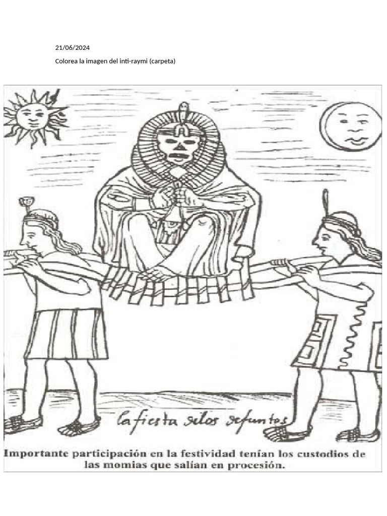 Dibujo Del Inti-Raymi | PDF
