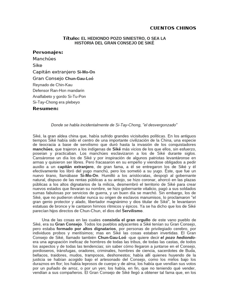 Cuentos Chinos | PDF