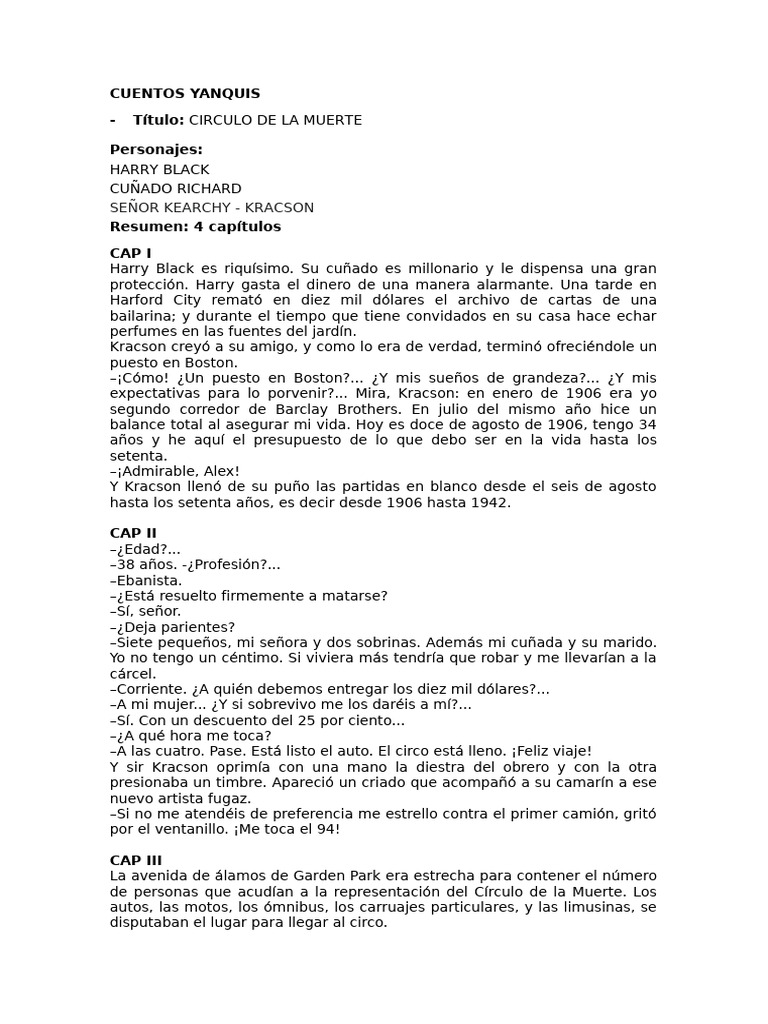 CUENTOS YANQUIS Diego | PDF