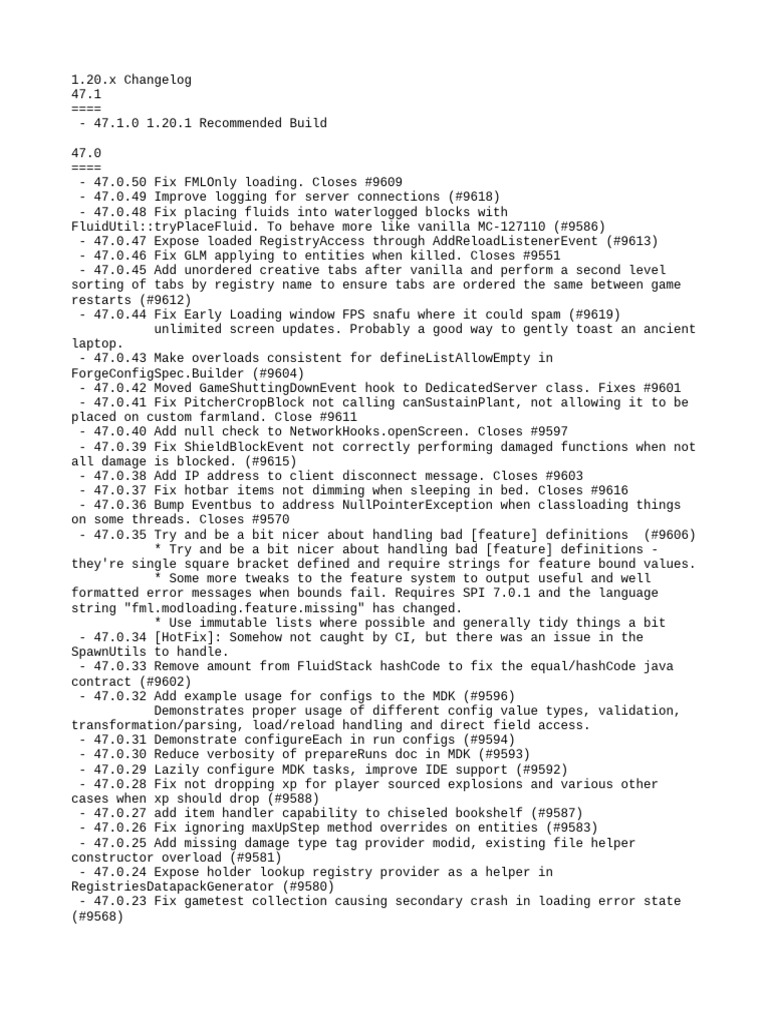 Change Log | PDF
