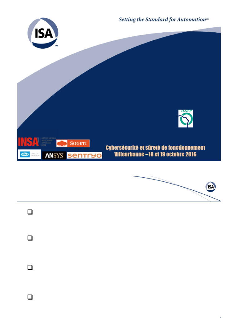 ISA RATP CyberSecurity Levels (F) 300 | PDF
