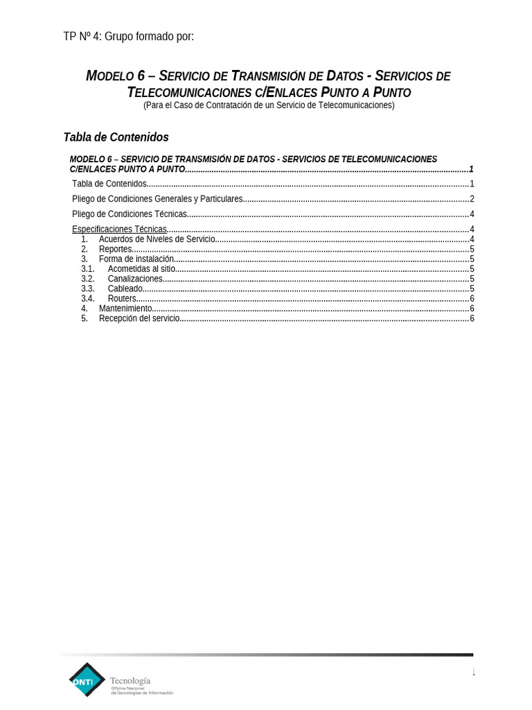 TP4 Modelo de Pliego ETAP 2023 | PDF