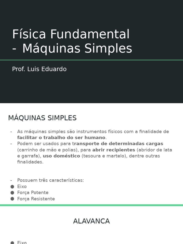MÃ¡quinas Simples | PDF
