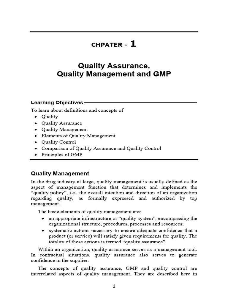 QA Unit 1 | PDF