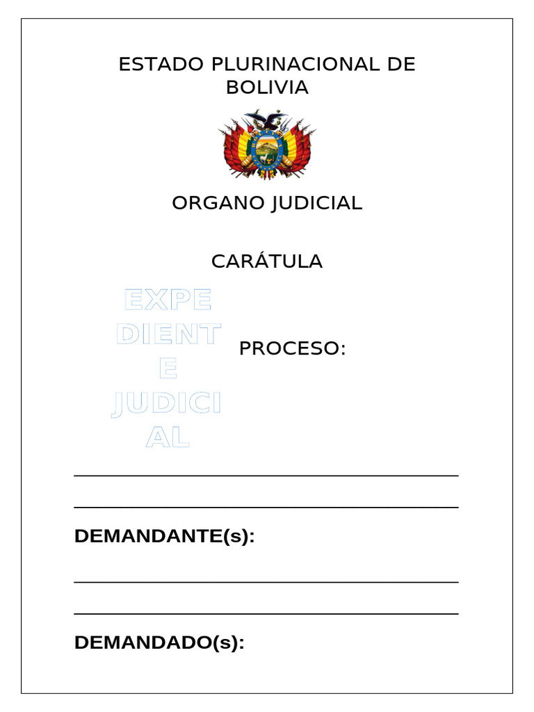 Caratula de Expediente | PDF