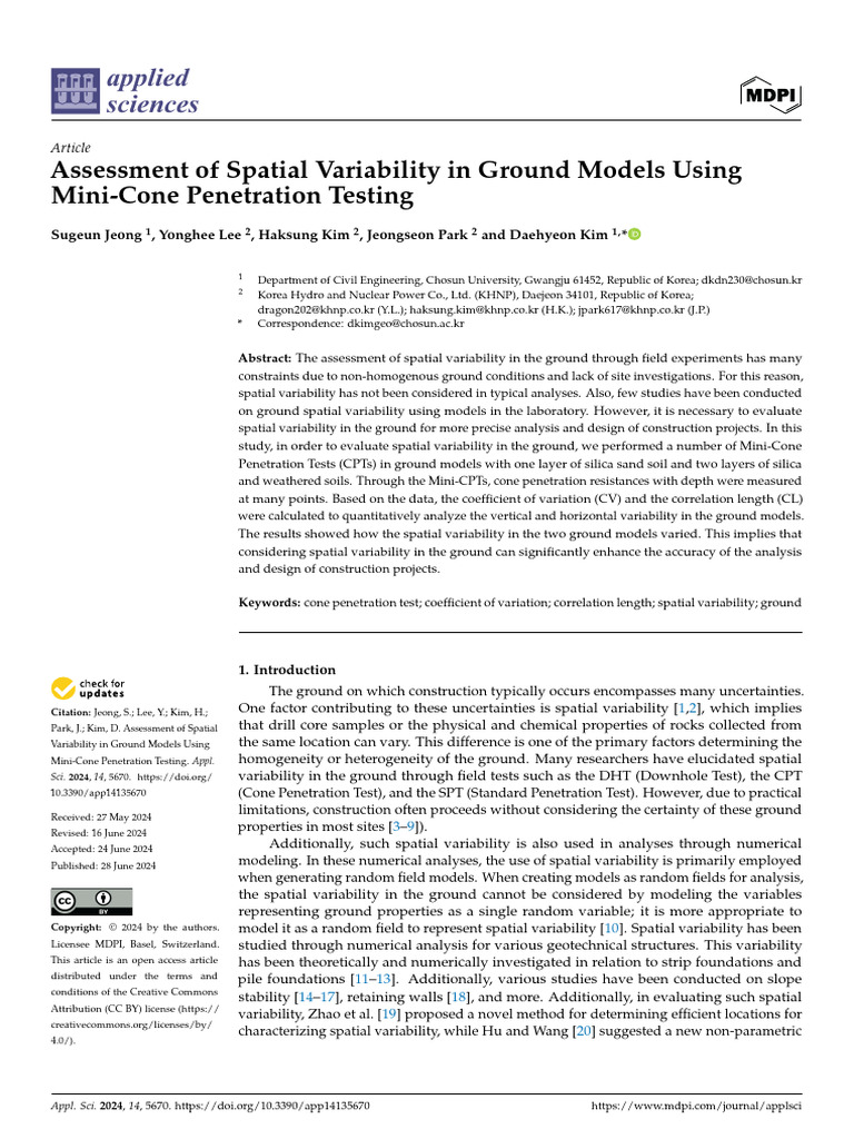 Assessment of Spatial Variability in Ground Models Using MiniCone ...