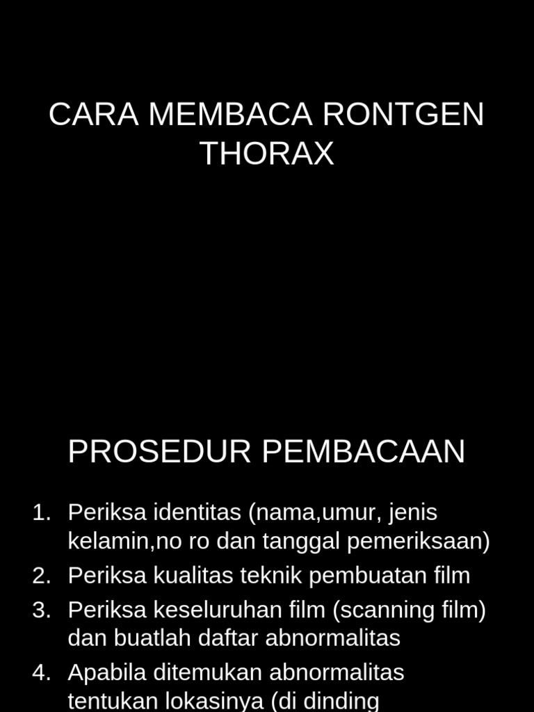 Cara Membaca Rontgen | PDF