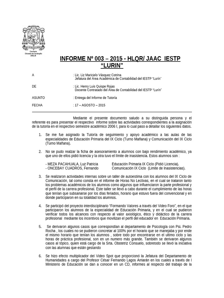 Modelo de Informe | PDF