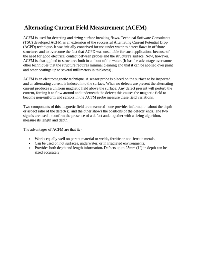 Alternating Current Field Measurement | PDF | Welding | Construction