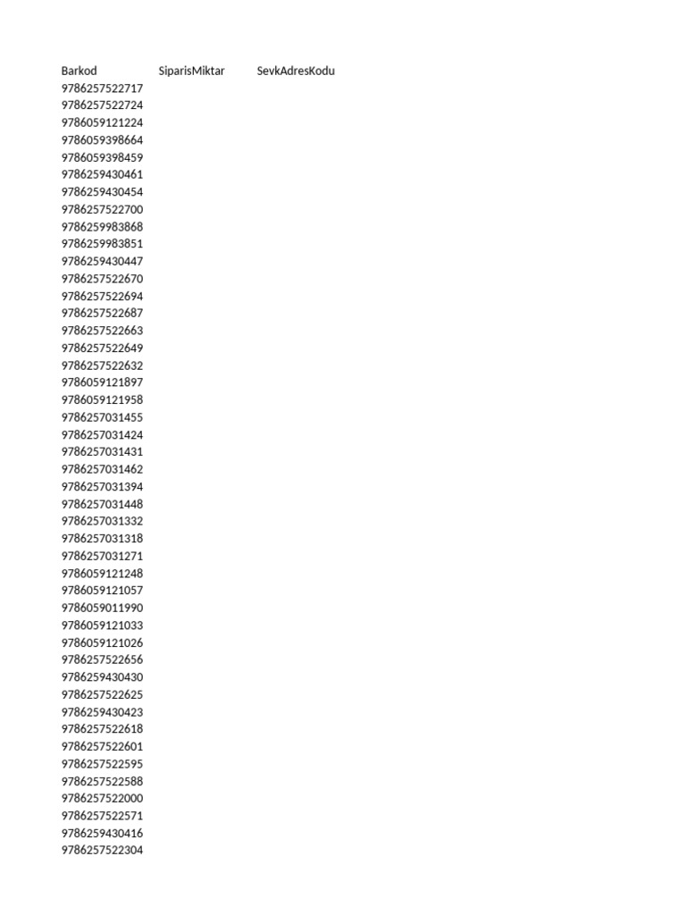Excel Kitap Liste | PDF