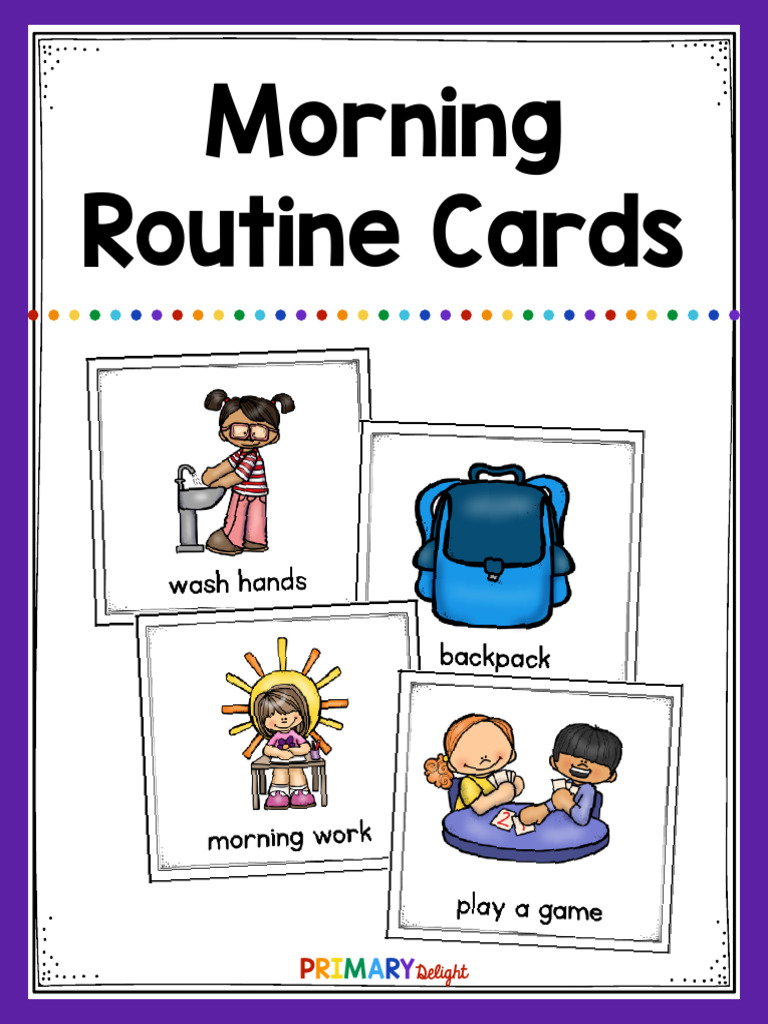 Morning Routine Cards Small | PDF