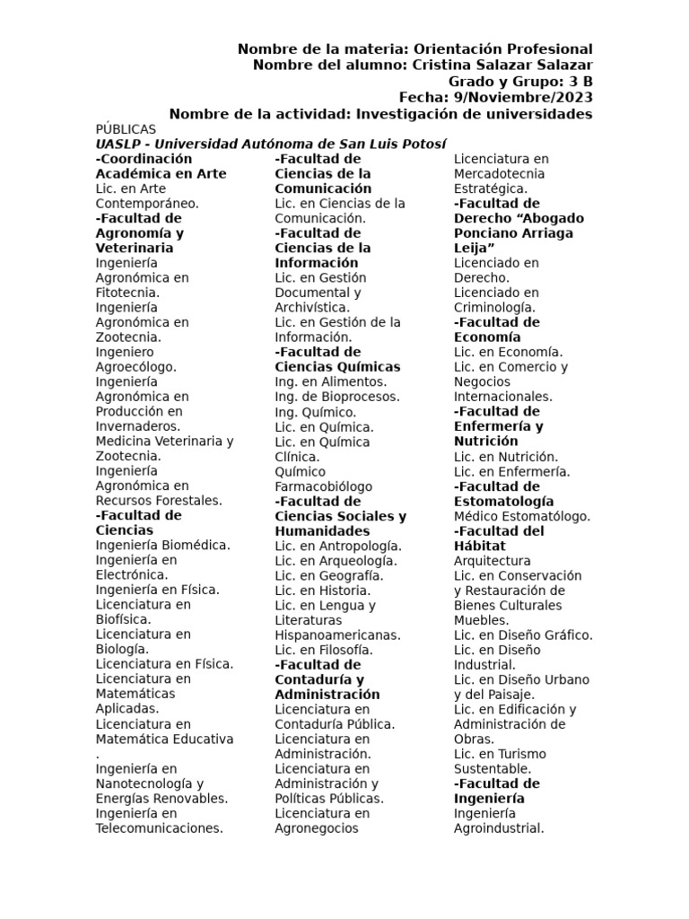 Orientación Profesional | PDF