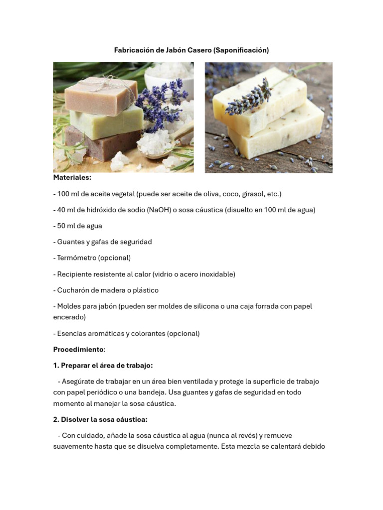 Jabon Casero - Danitza S. Hurtado E. | PDF