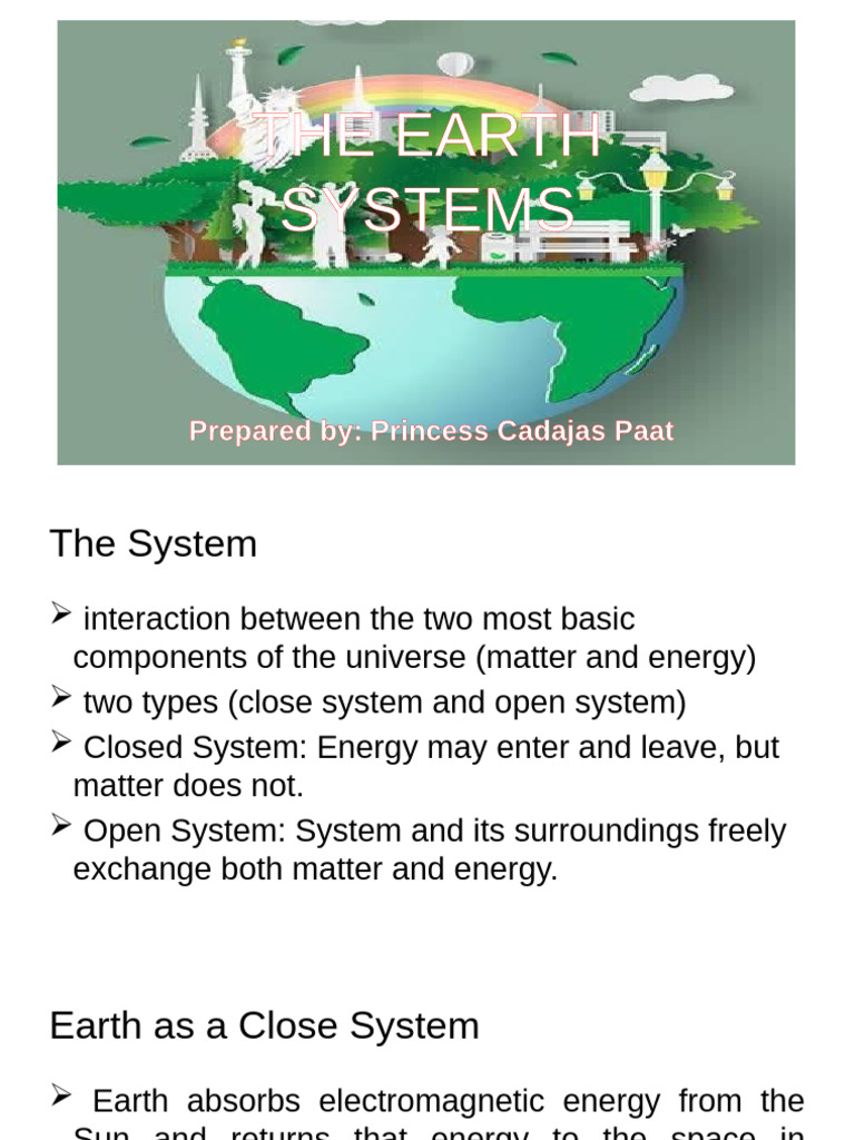 The Earth and Its Systems | PDF