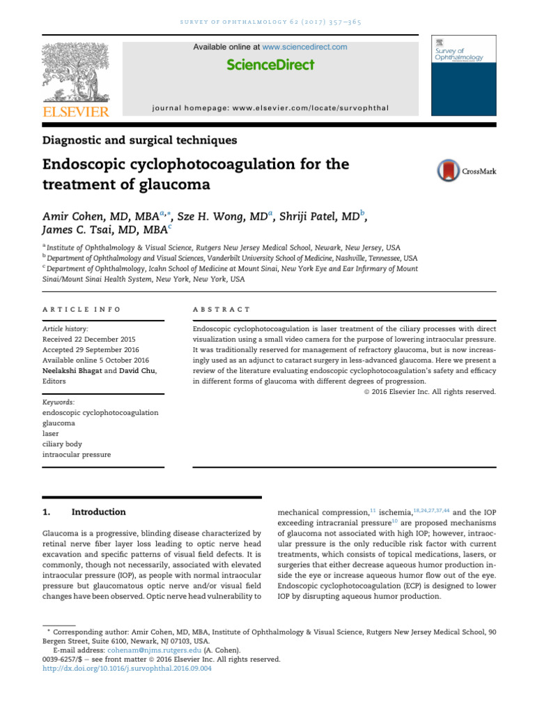 Endoscopic Cyclophotocoagulation For The Treatment of Glaucoma - 2017 ...