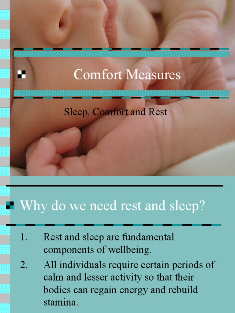 Comfort Measures | PDF | Sleep | Anxiety