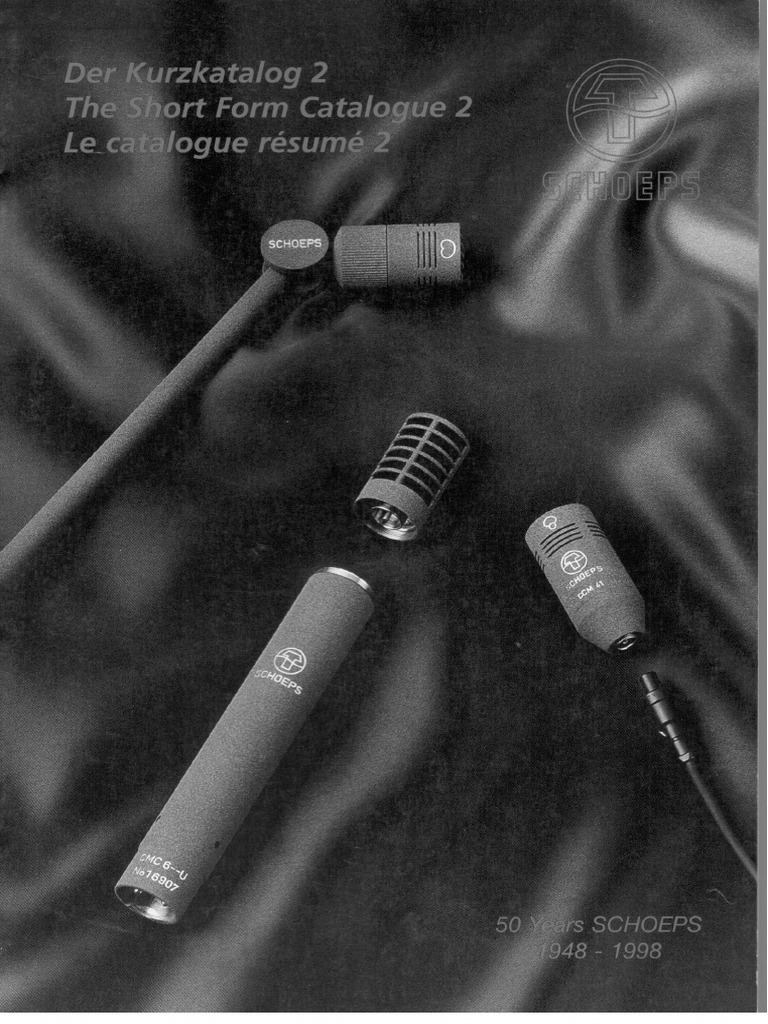 Microfonos Schoeps y Shure | PDF